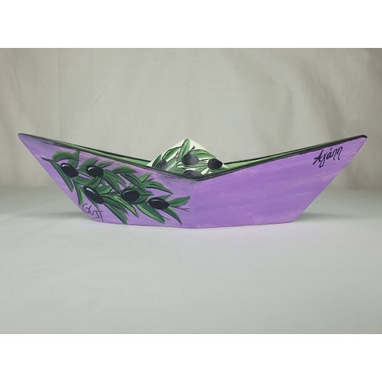HANDCRAFTED UNIQUE CERAMIC BOAT 27X8CM